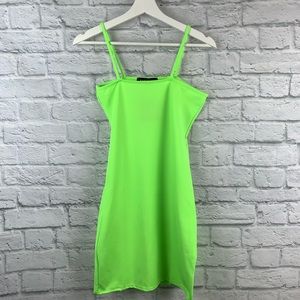 Dresses | Neon Green Strappy Bodycon Mini Dress | Poshmark